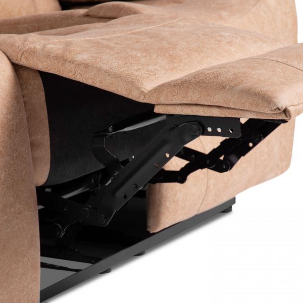 Comprar Sofá 3 plazas relax con reposapiés abatibles y respaldos reclinables - Madrid, Beige con ...