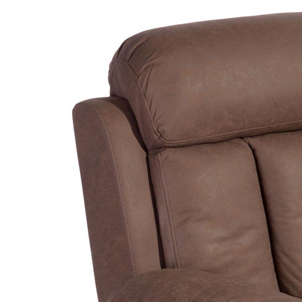 Comprar Sofá 3 plazas relax con reposapiés abatibles y respaldos reclinables - Madrid, Marrón ...