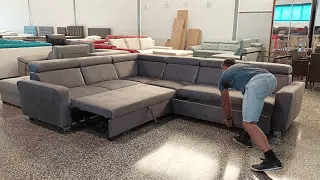 Comprar Sofá rinconera con cama extraíble y cajón – Atlas, Derecha, Beige con entrega en España ...